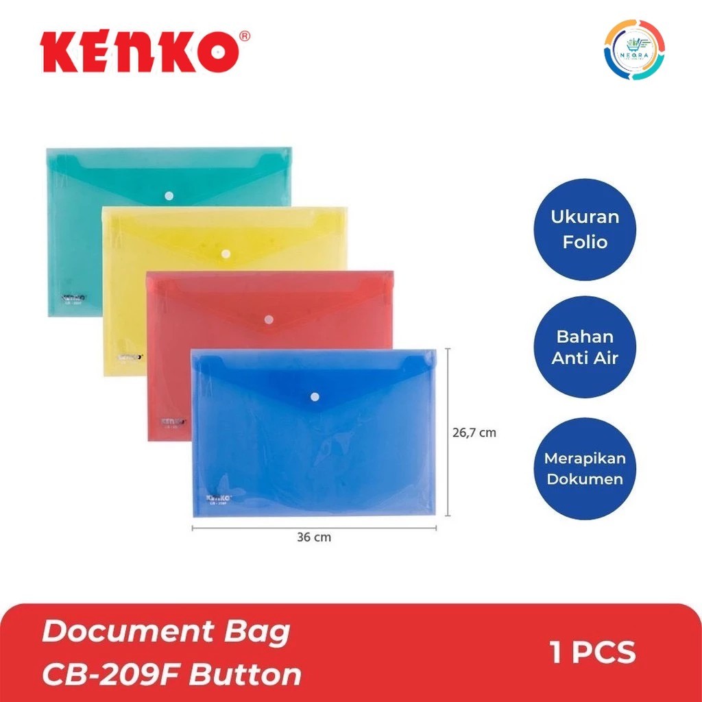 Jual KENKO DOCUMENT BAG BUTTON MAP KANCING CB - 209 F | Shopee Indonesia