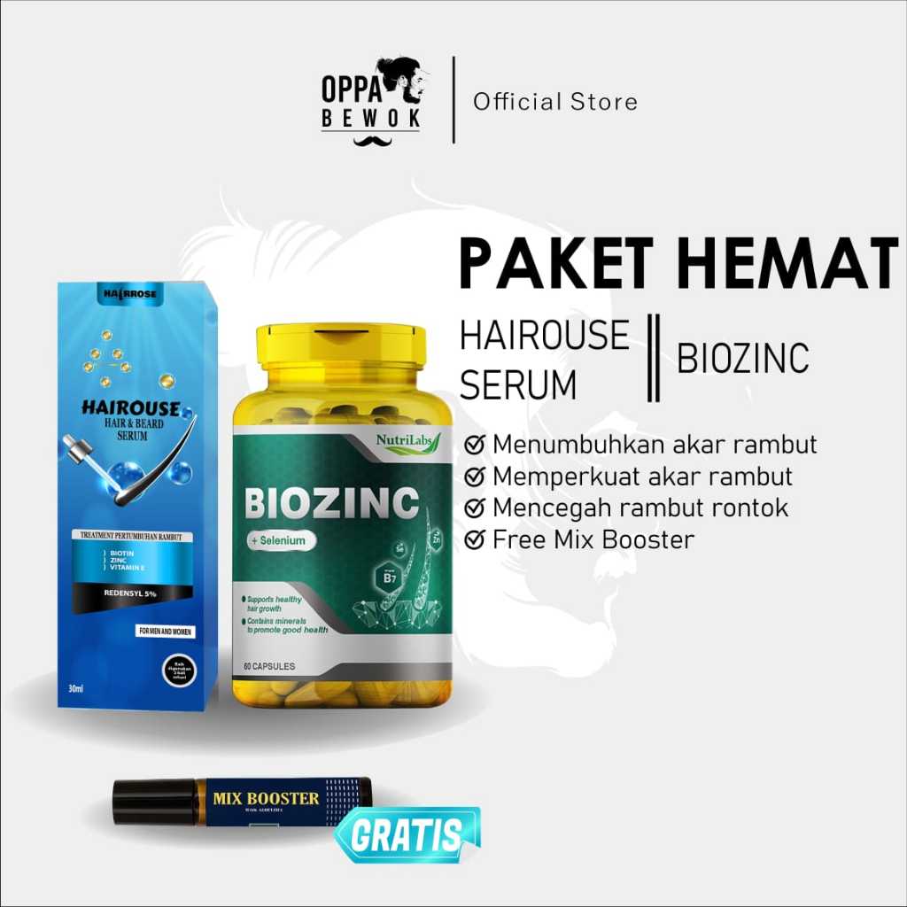 Jual PAKET HEMAT Hairouse BPOM Dan BIOZINC | Shopee Indonesia