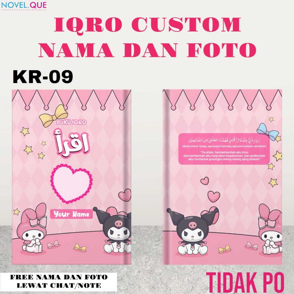 Jual BUKU IQRO WARNA HITAM PUTIH QR CODE MILENIA CUSTOM NAMA DAN FOTO ...