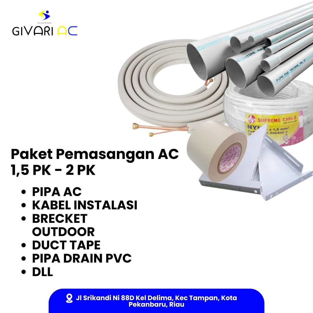 Jual PIPA SET AC 1,5 PK - 2 PK | Shopee Indonesia