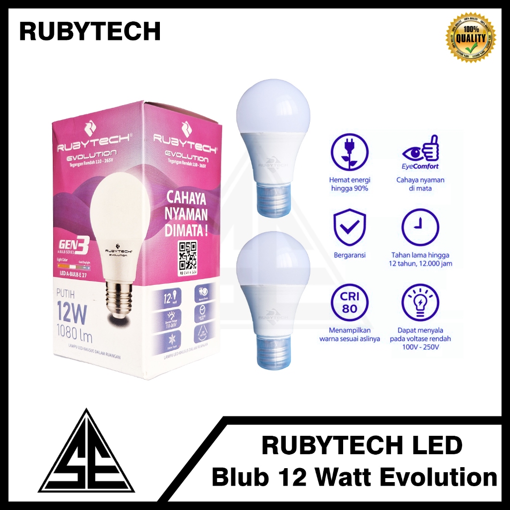 Jual LAMPU LED RUBYTECH 12 Watt Evolution | Shopee Indonesia