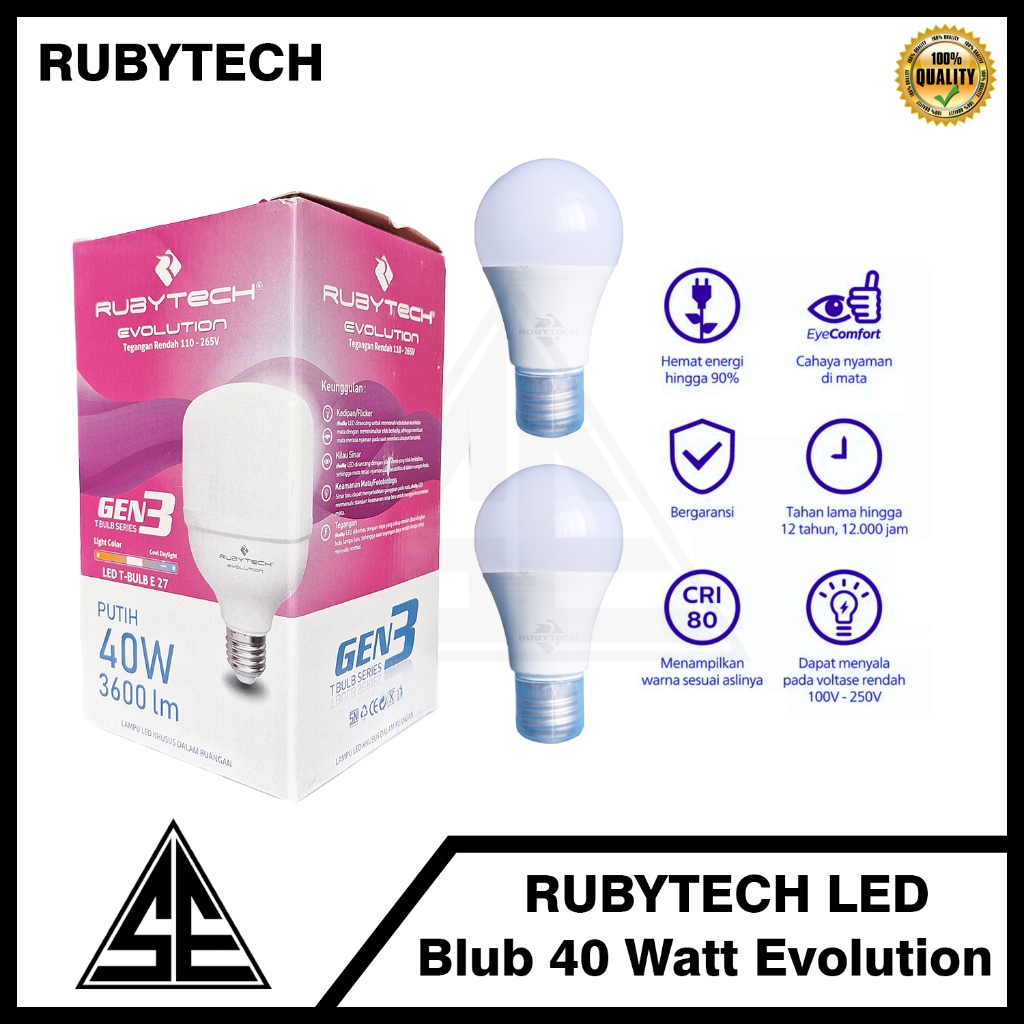 Jual LAMPU LED RUBYTECH 40 Watt Evolution | Shopee Indonesia