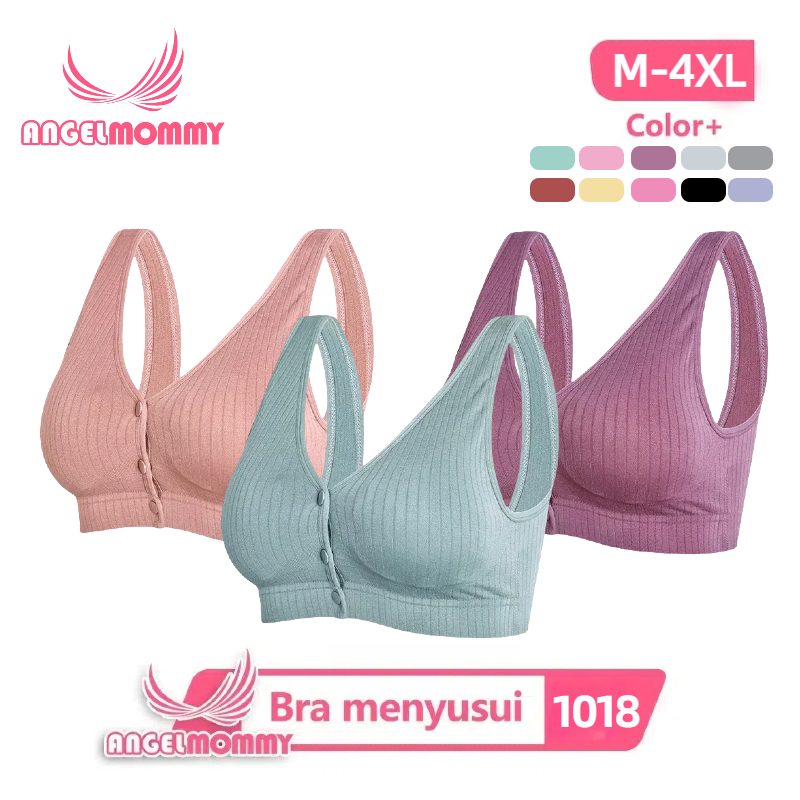 Jual Bra Menyusui Kancing Depan Tanpa Kawat Seamless Bra wanita Bh ...