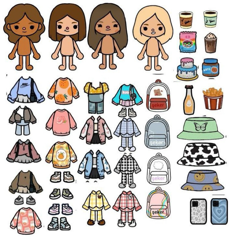 Jual Baju Dan Perlengkapan Untuk Paper Doll Toca Boca Murah | Shopee ...
