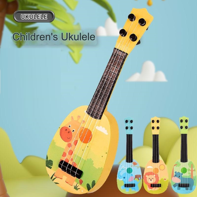 Jual Mainan Anak Edukasi Alat Musik Petik Gitar Ukulele Motif Karakter ...