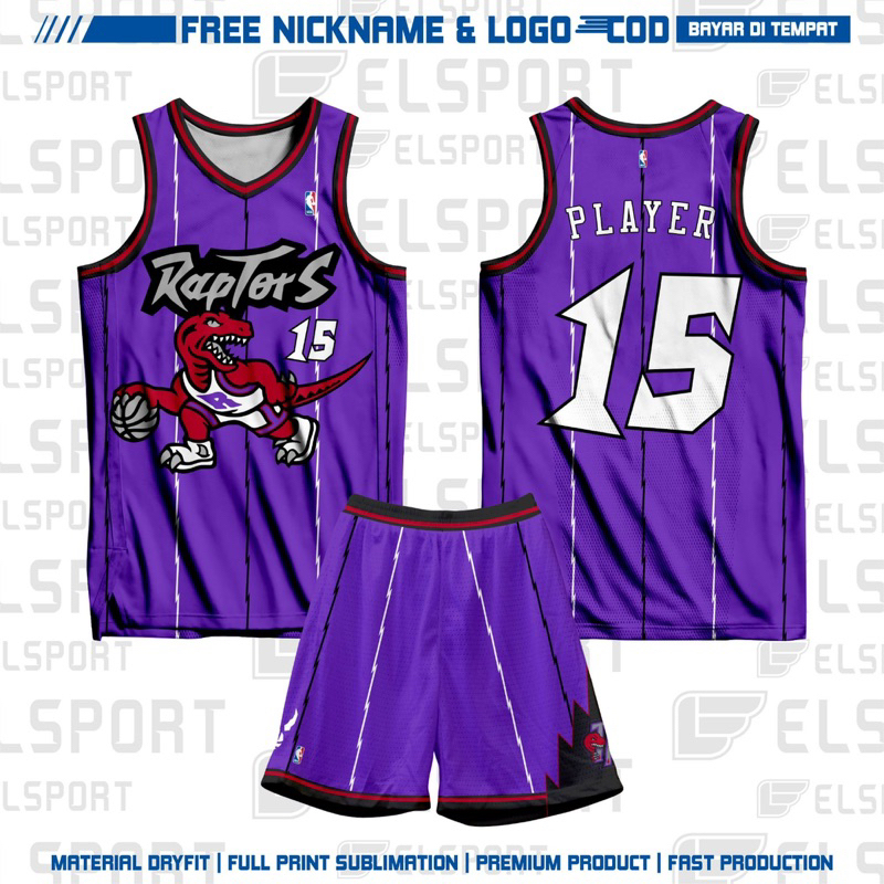 Jual Jersey Basket Custom Raptor Gratis Pasang Nama & No Punggung ...