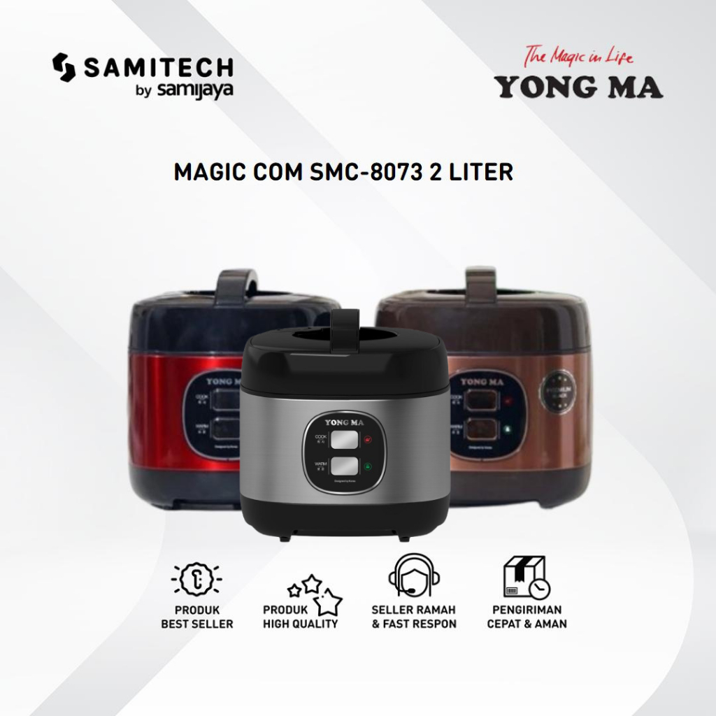 Jual MAGIC COM RICE COOKER YONGMA SMC-8073 SMC 8073 2LITER | Shopee ...