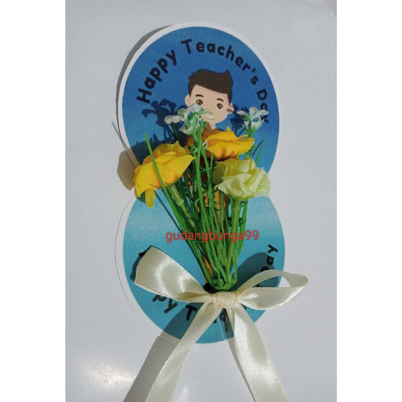 Jual Topper ucapan hadiah template+bunga hari guru teacher day | Shopee ...