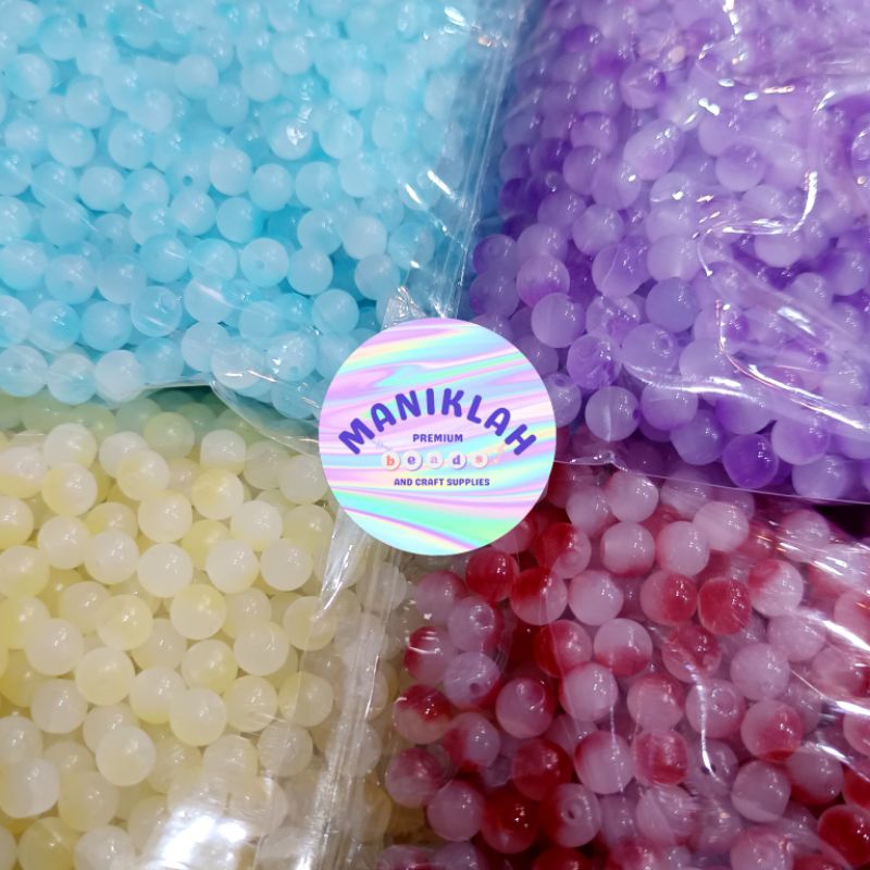 Jual Manik Kaca Gradasi 8 mm ( MH 482 B ) isi +/- 1.500 Pcs/bag & 10 mm ...