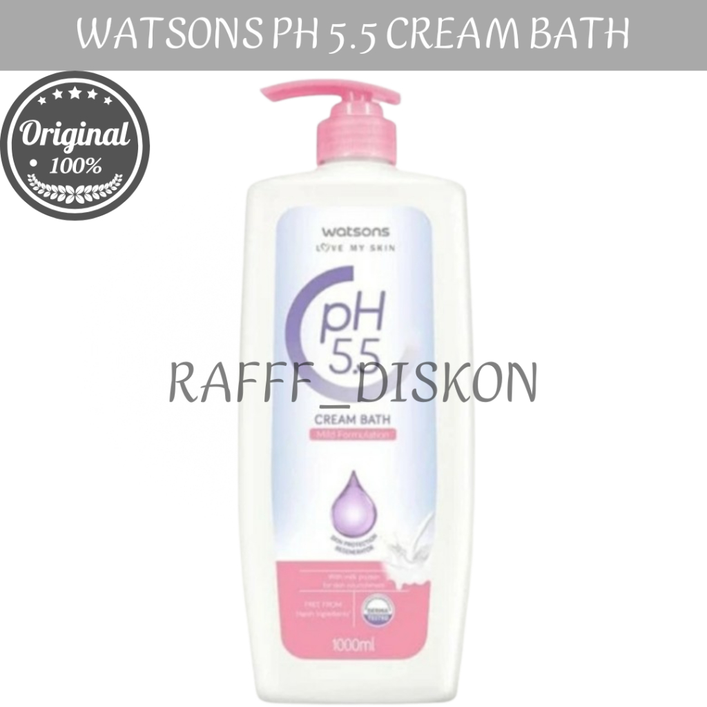 Jual WATSONS PH 5.5 CREAM BATH 1000 ML | Shopee Indonesia