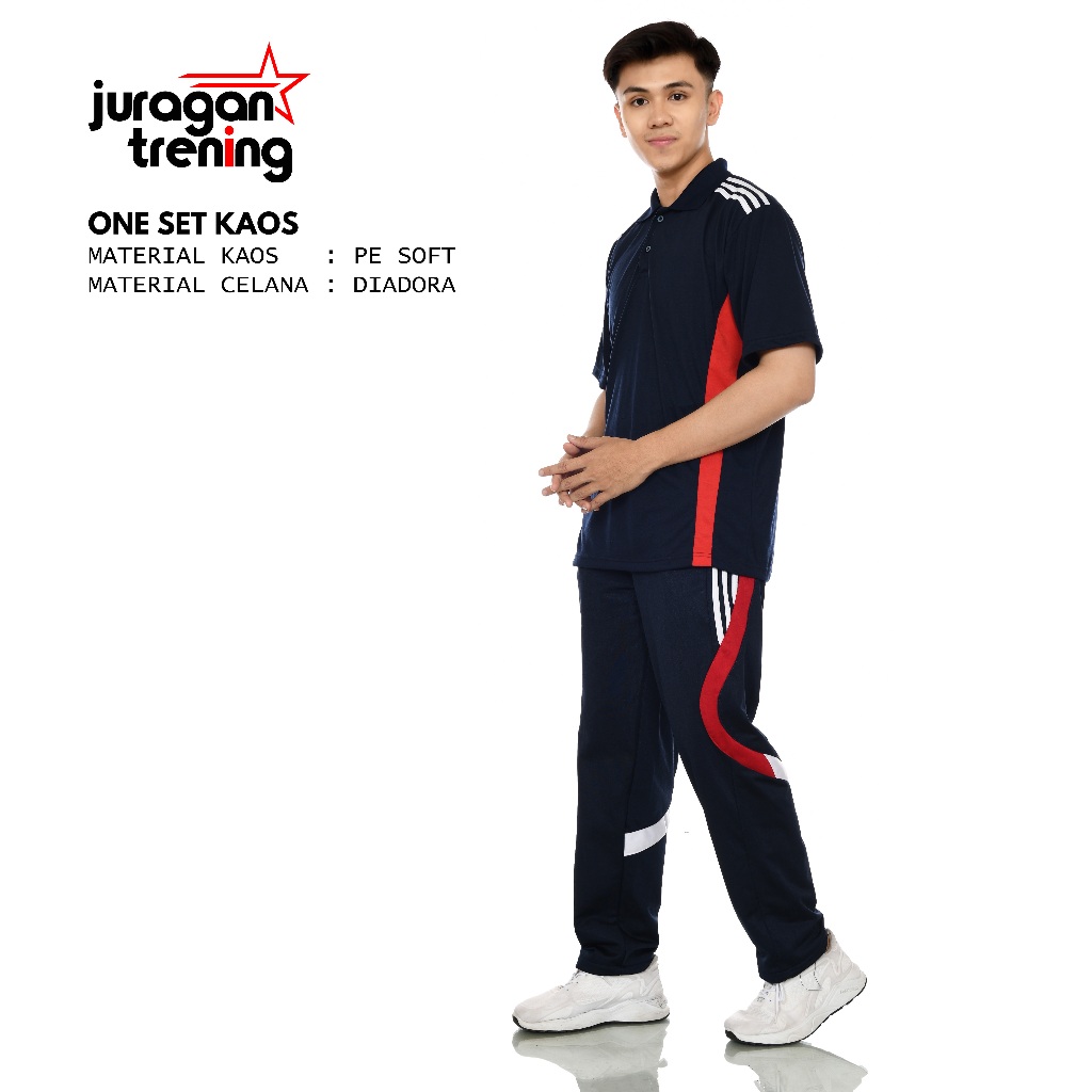Jual oneset kaos celana training olahraga set pakaian olahraga tangan ...