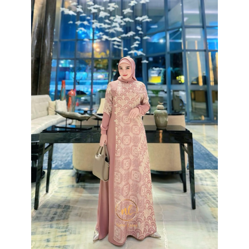 Jual Zeandra Dress Gamis Kondangan Terbaru Mewah dan Elegant Original by Newlusy | Shopee Indonesia