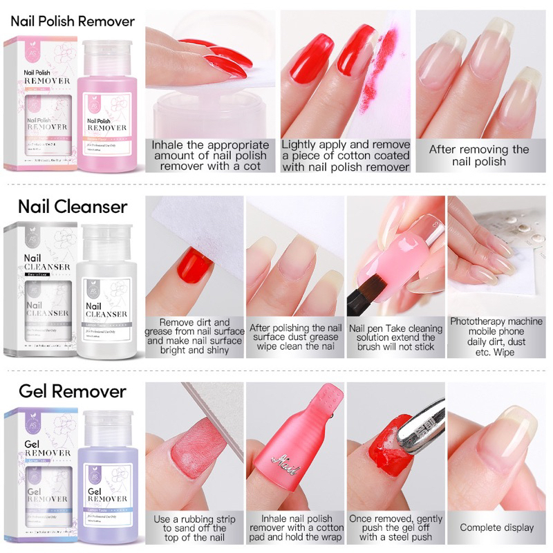Jual AS Nail Cleanser | Nail Gel Remover | Nail Polish Remover 160ml ...