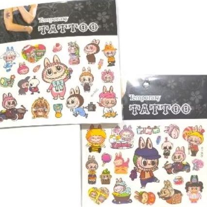 Jual Stiker Tattoo LABUBU - Temporary katakter LABUBU - stiker Tato ...