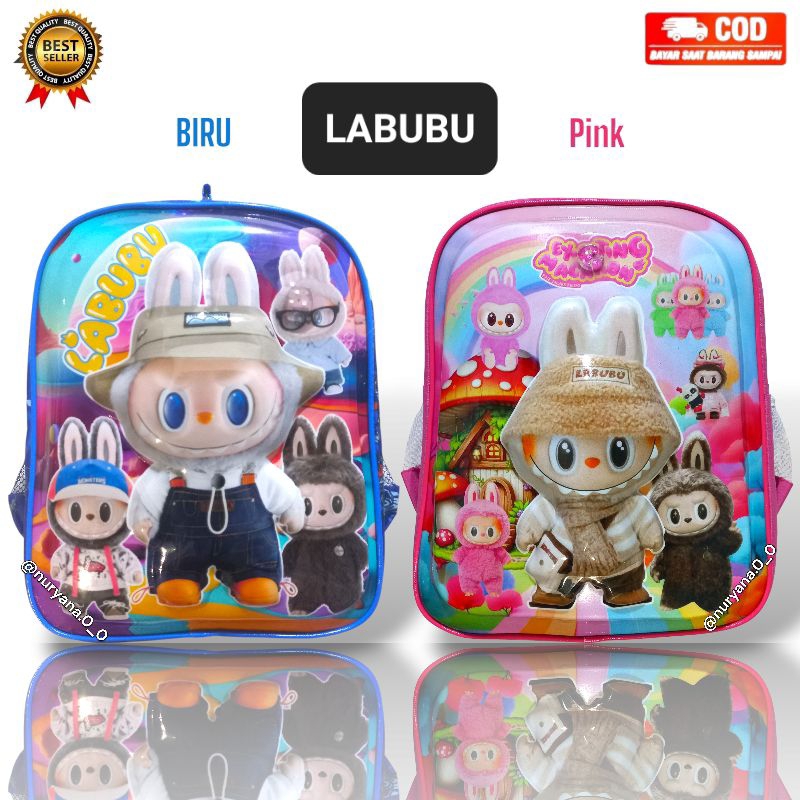 Jual TAS LABUBU TAS ANAK TK PAUD & SD ber LED 3D TIMBUL TAS LABUBU ANAK TAS LED TAS LABUBU ...