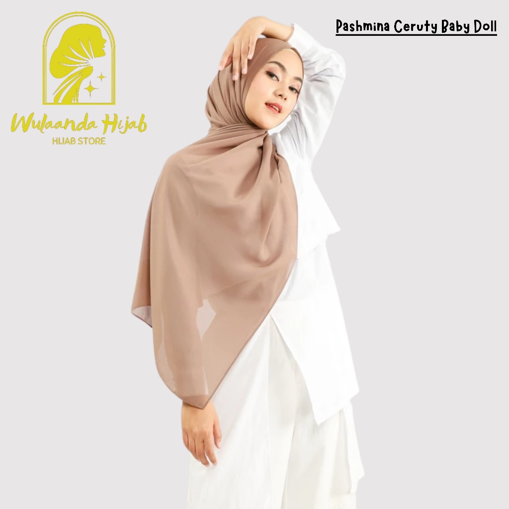 Jual Hijab Pashmina Ceruty Baby Doll Premium Polos || Jilbab Pashmina Ceruty Baby Doll Premium ...