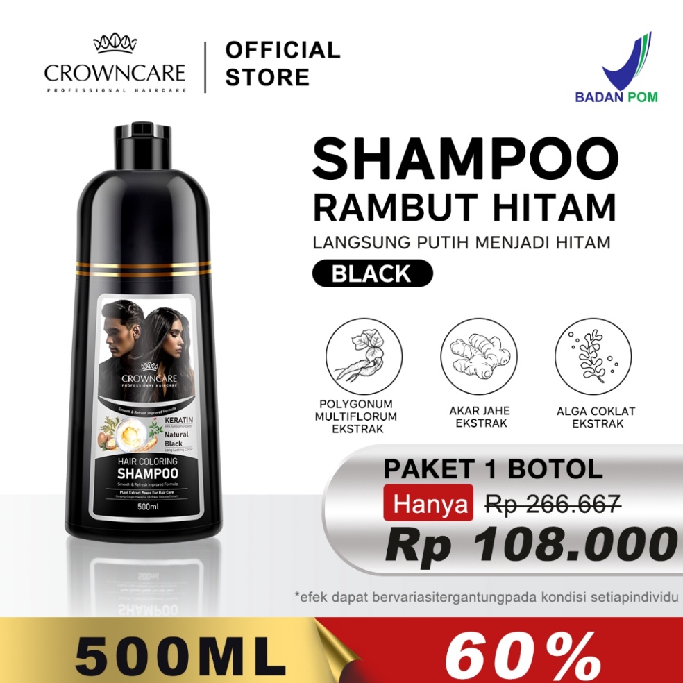 Jual Sekarang Ada CrownCare Shampoo Pewarna Rambut 5ml Shampo Warna ...