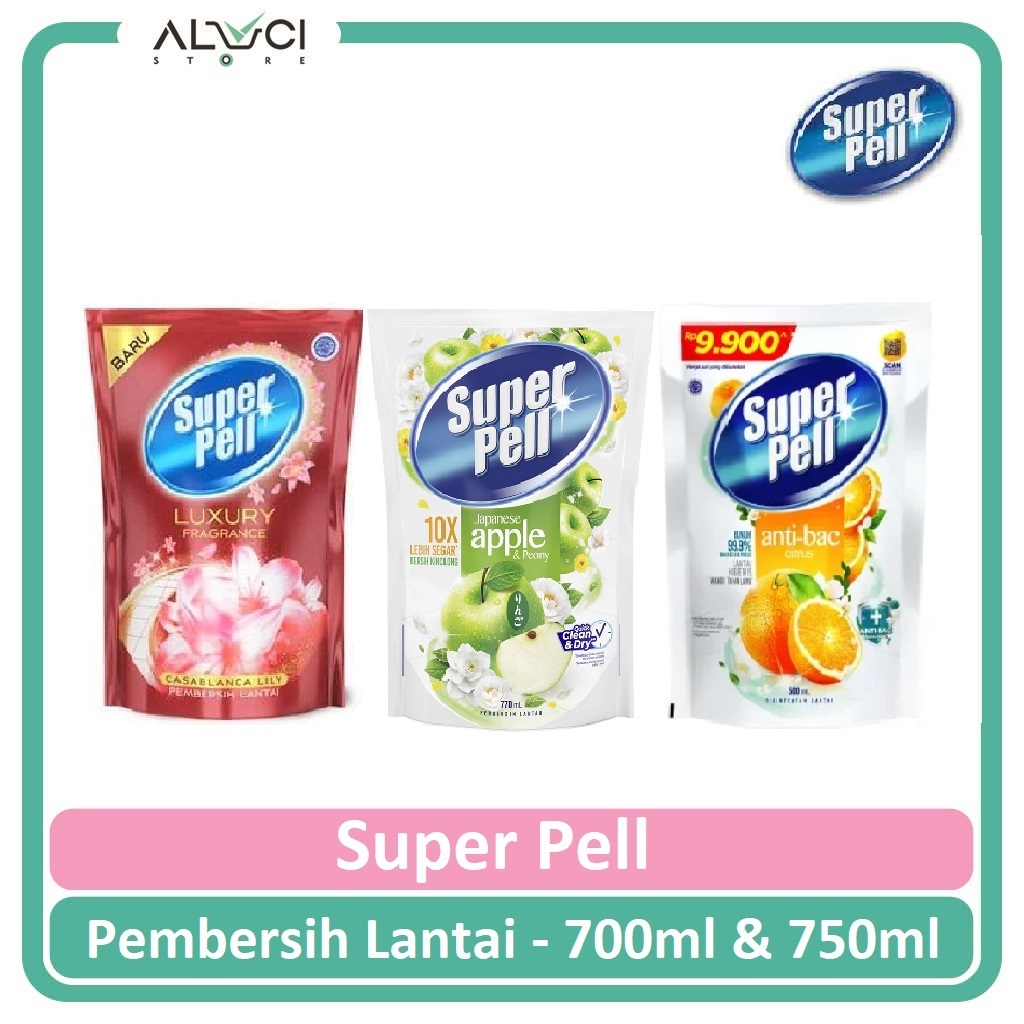 Jual Super Pell Cairan Pembersih Lantai Refill 700ml l 770ml | Shopee Indonesia