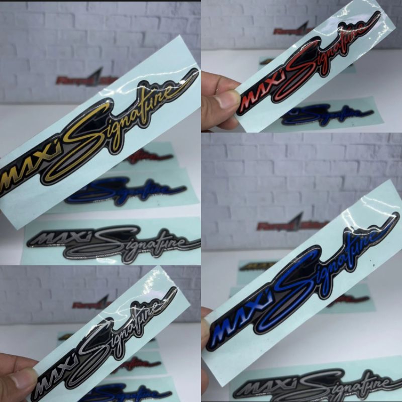 Jual Stiker Maxi Signature timbul sticker logo NMAX Xmax Aerox | Shopee ...