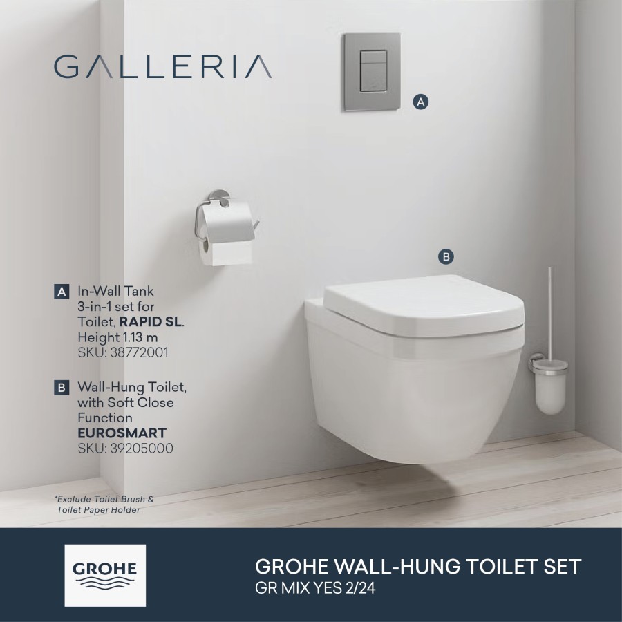 Jual Grohe Wall-Hung Toilet Set / Grohe Toilet Gantung Set | Shopee Indonesia