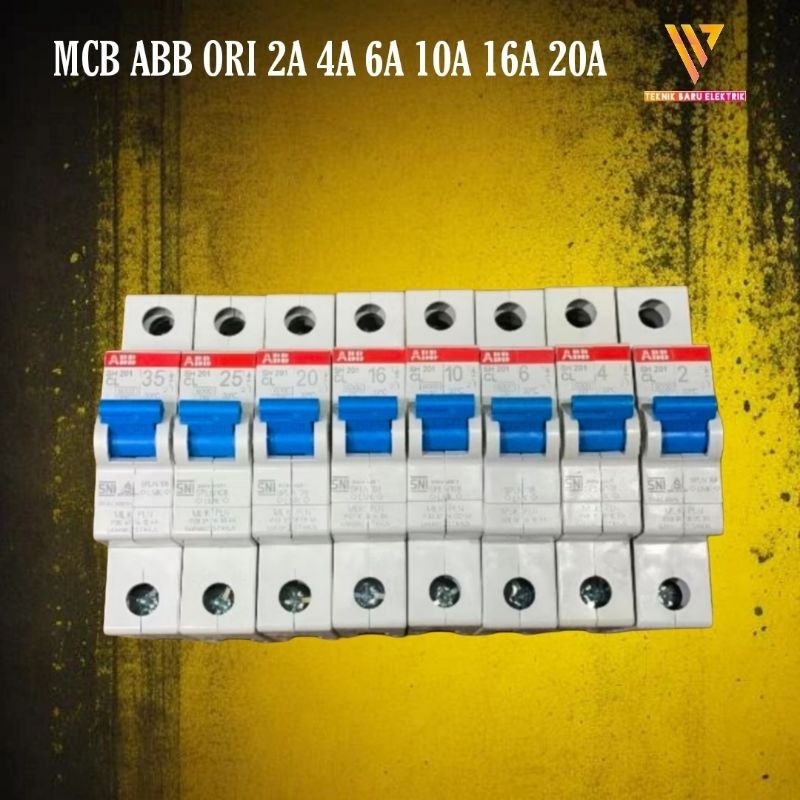 Jual MCB ABB ORI STANDAR PLN BIRU - BARU 2A 4A 6A 10A 16A 20A KWH METERAN | Shopee Indonesia