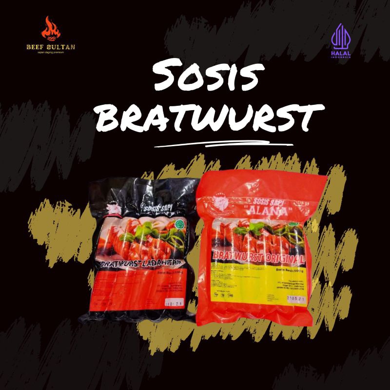 Jual (Bisa Instan) Sosis Bratwurst Premium One Suke | Sosis Jumbo isi 6 ...