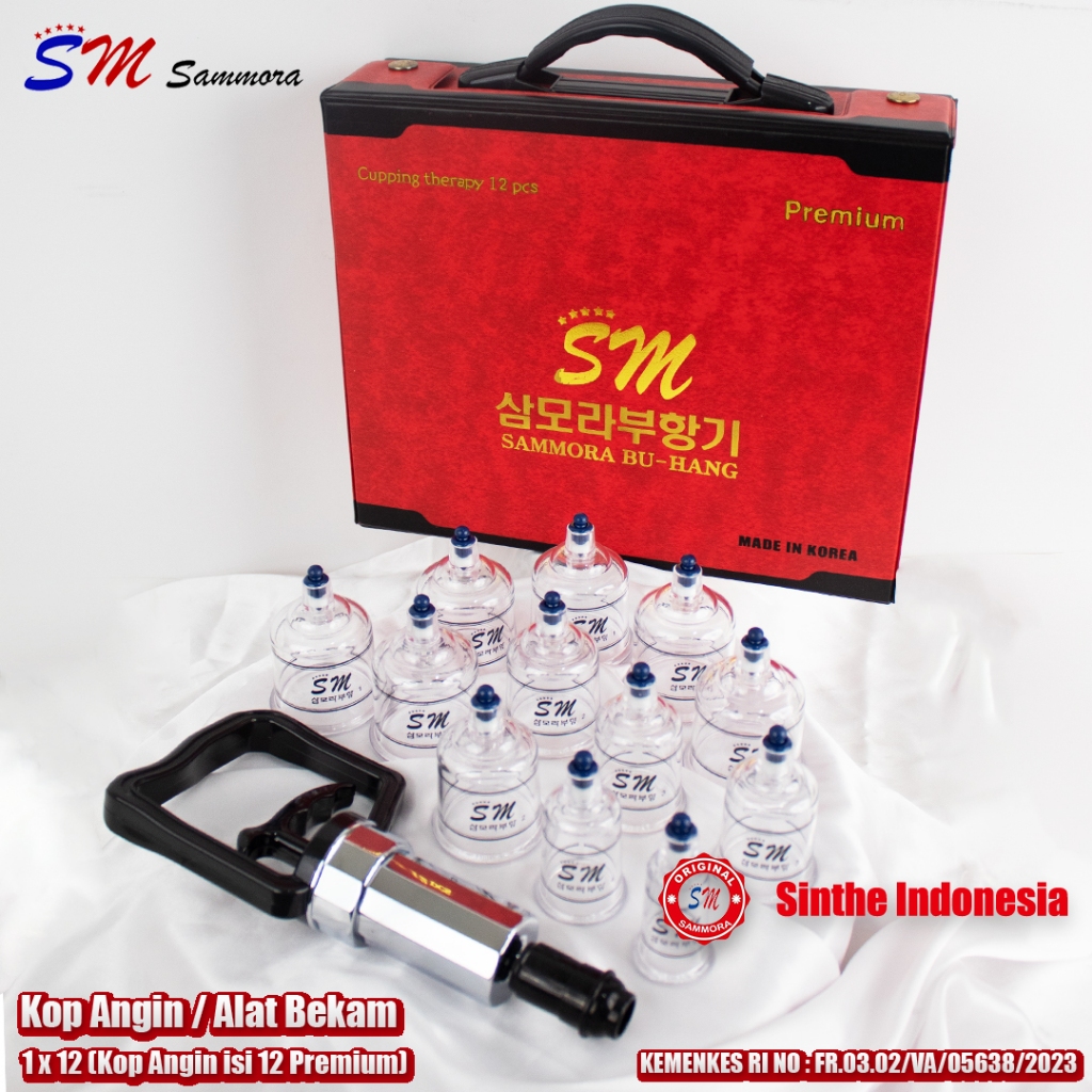 Jual Alat Bekam PREMIUM Sammora Korea isi 12 pcs / Kop Angin Sammora Premium Cupping Therapy 12 ...