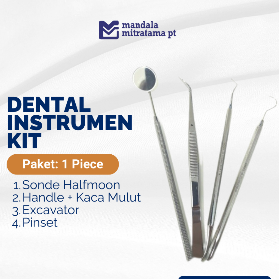 Jual Dental Instrumen Basic Set - 4 pcs Alat Instrumen Gigi Dasar ...