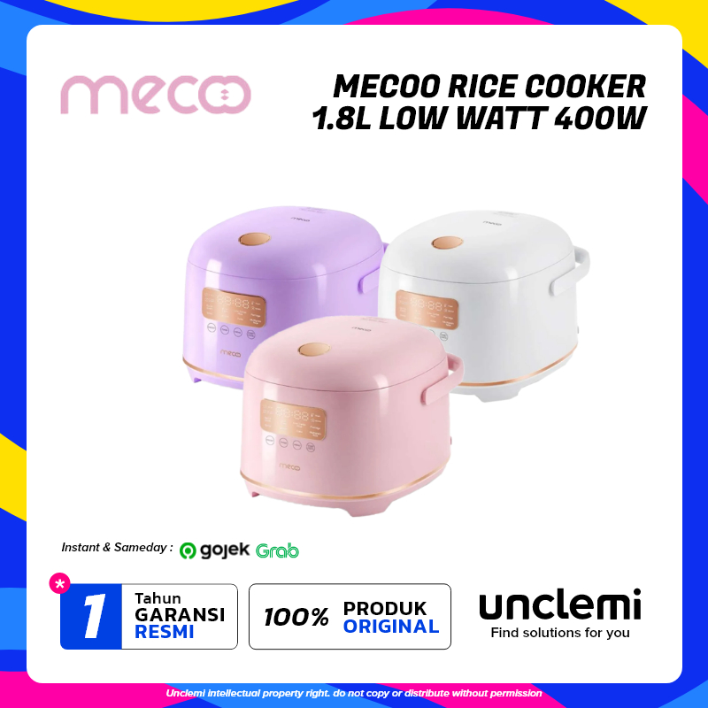Jual Mecoo Most Aesthetic Rice Cooker 1.8L UltraWarmth Low Watt 400W ...