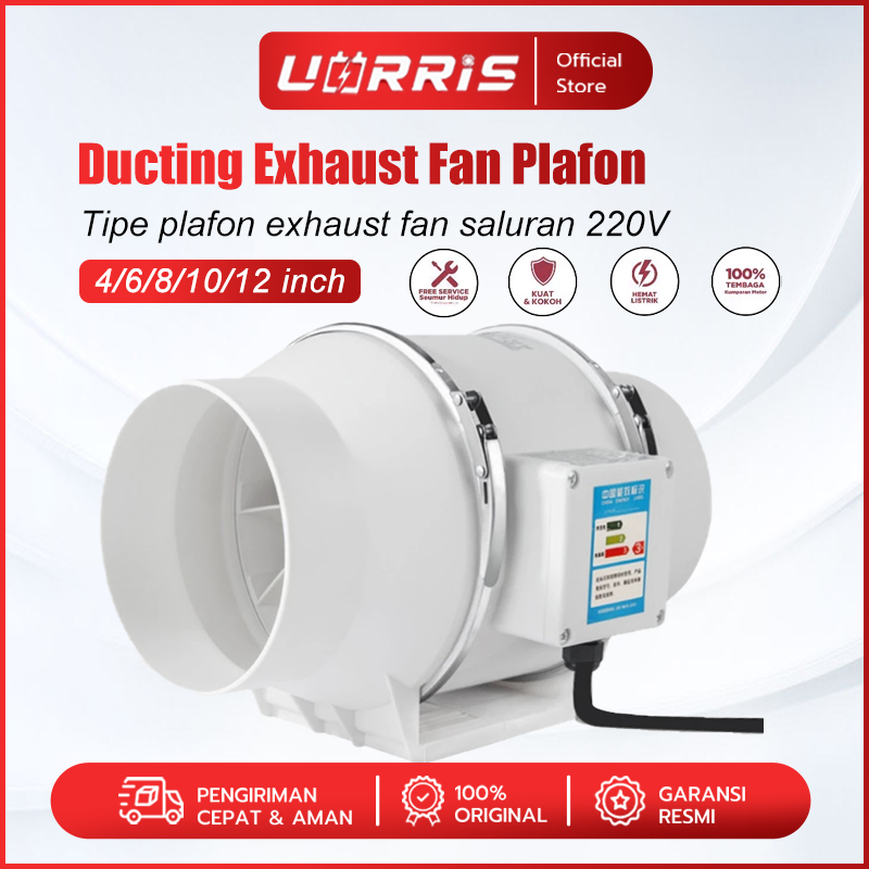 Jual UORRIS blower dapur penghisap asap dapur 4" 6" 8" 220V Blower ...