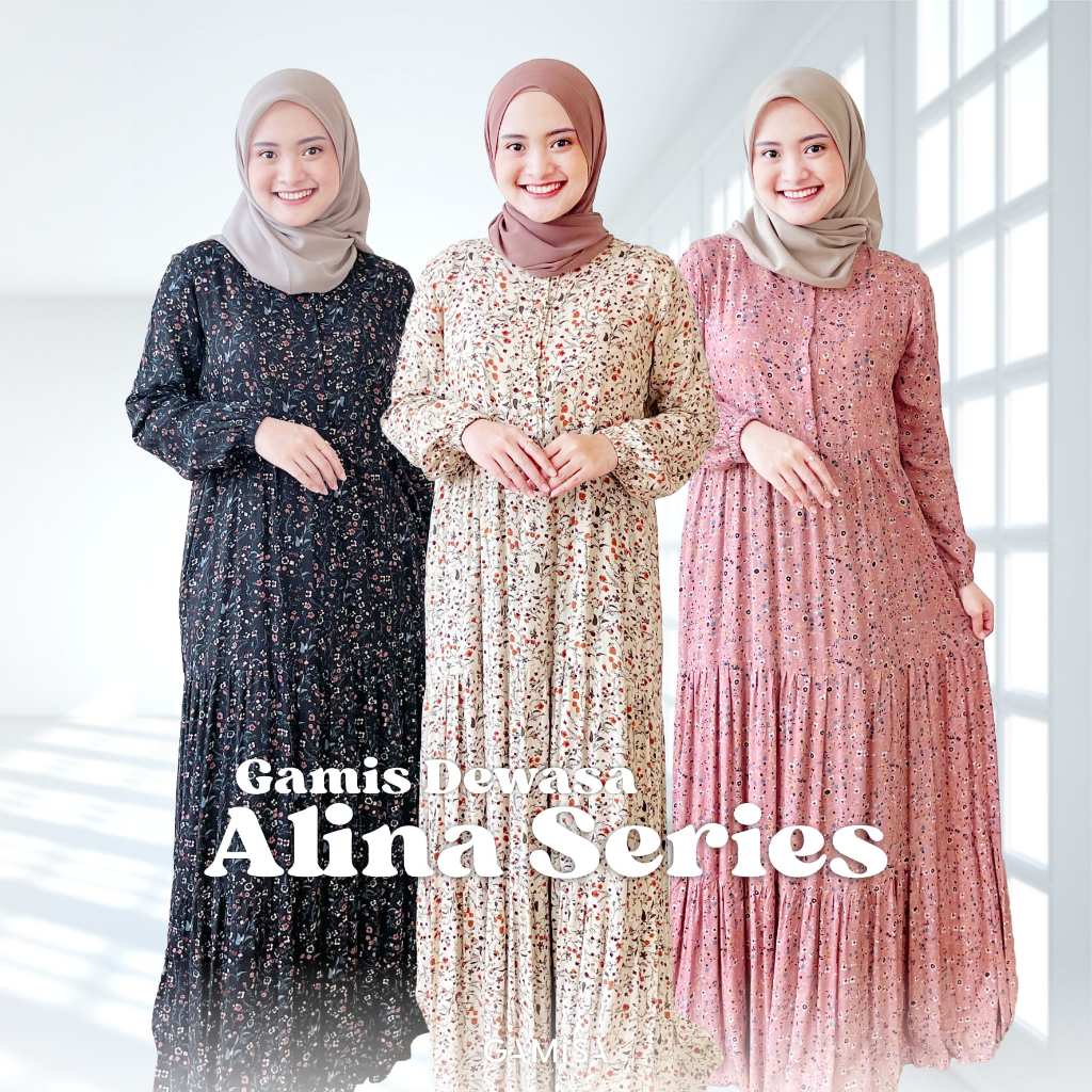 Jual Gamis Dewasa Motif Alina Series By Gamisa.Id - Bahan Rayon Viscose ...