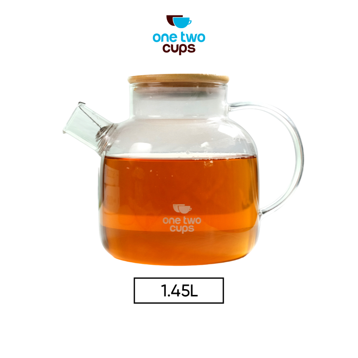 Jual One Two Cups Teko Kaca Teh Pitcher Tahan Panas api Borosilicate 1.45L - BR-384 | Shopee ...