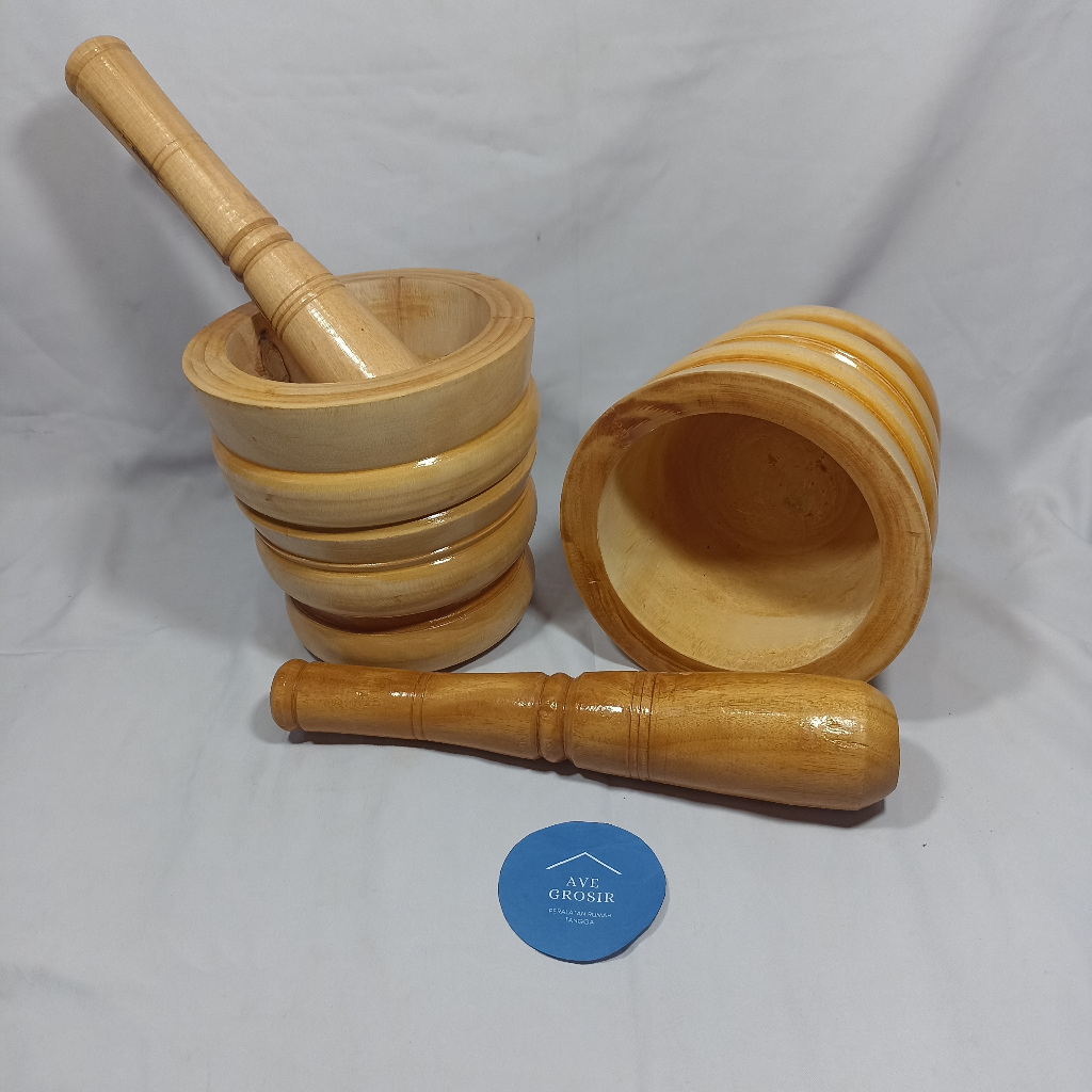 Jual LUMPANG BESAR 1 SET + ALU TUMBUK KAYU FOOD GRADE BUBUT TUMBUKAN ...