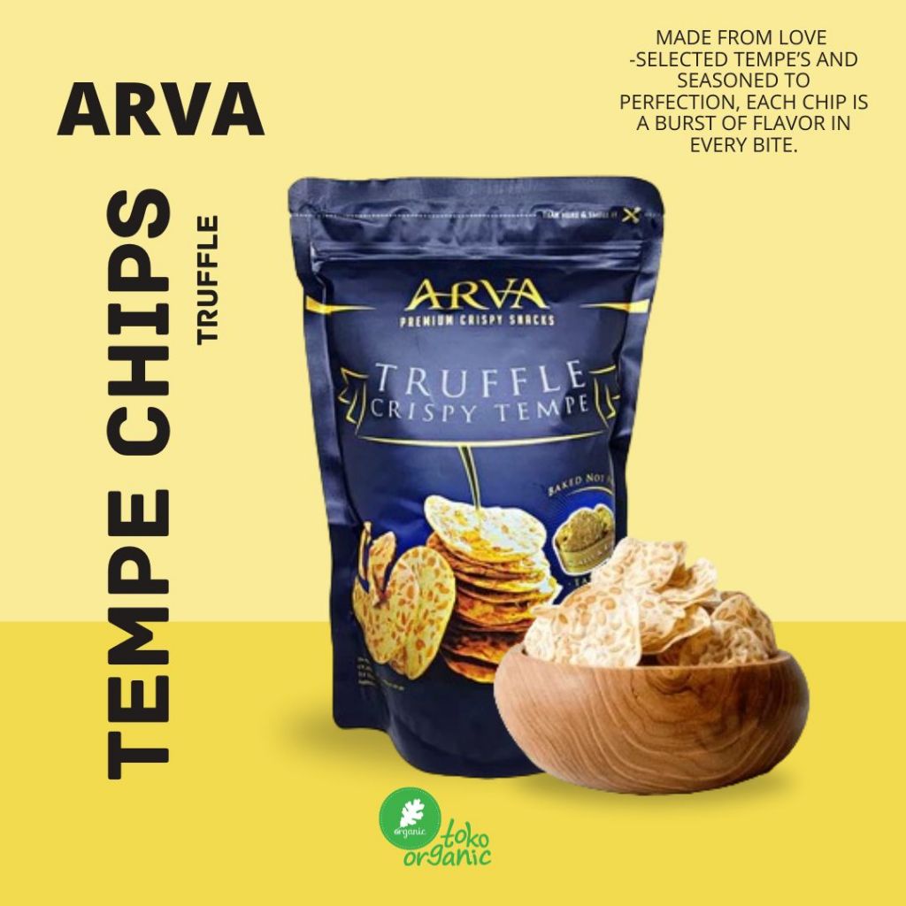 Jual Arva Tempe Crispy rasa Truffle , Keripik Tempe Non GMO Tidak ...