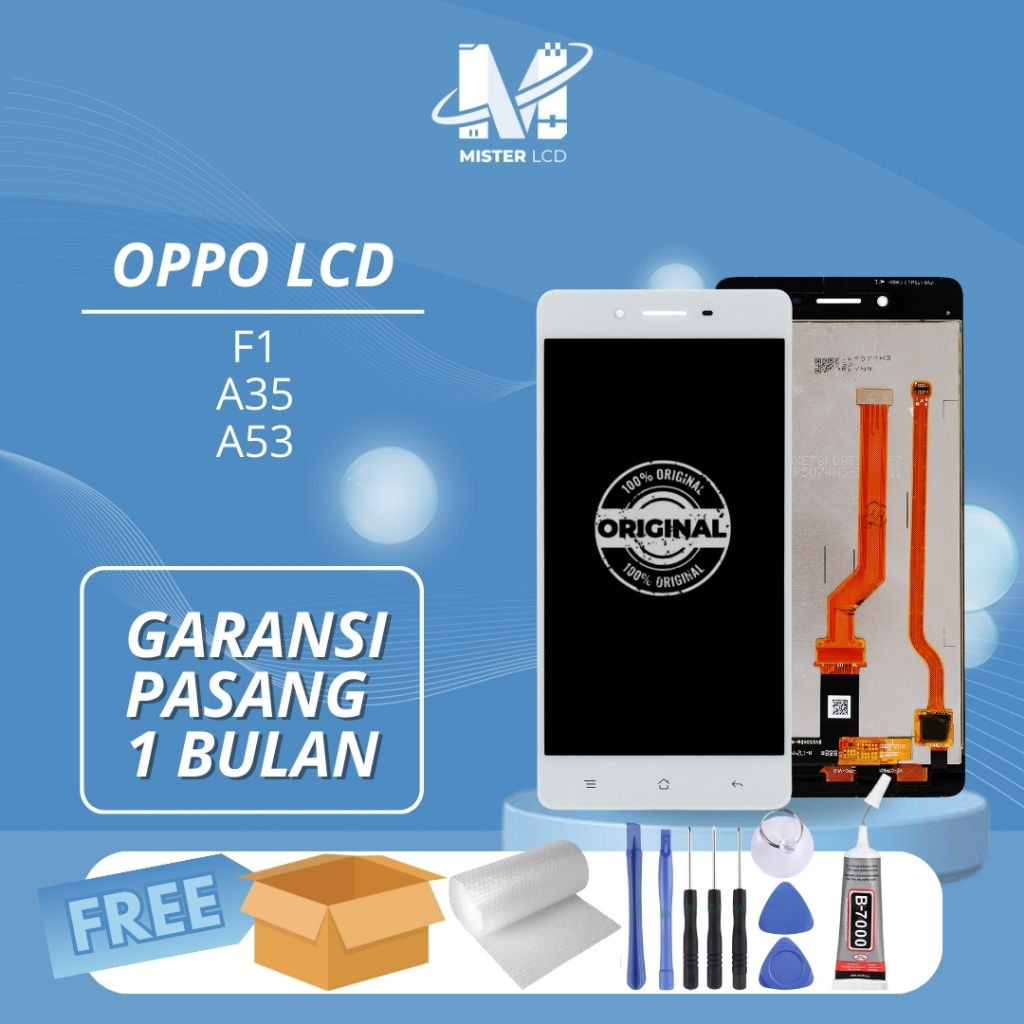 Jual LCD OPPO F1 / A35 / A53 FULLSET ORIGINAL FREE LEM + OPENING SET | Shopee Indonesia