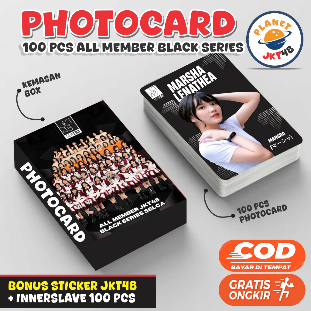 Jual 100 Photocard All Member JKT48 Black Series Unofficial Bonus 100 Innersleeve - Photocard ...