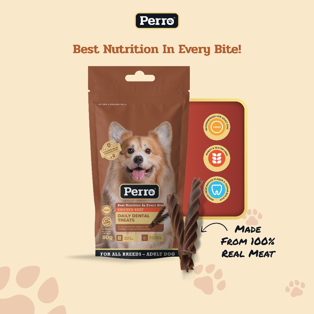 Jual Perro Dental Stick Spiral Smoked Beef 80gr | Shopee Indonesia