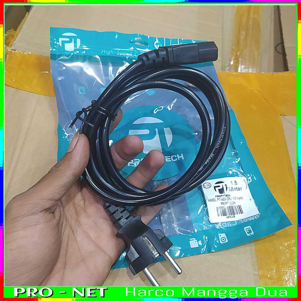Jual Kabel power PC 1,5 meter profftech Kabel Power CPU listrik ...