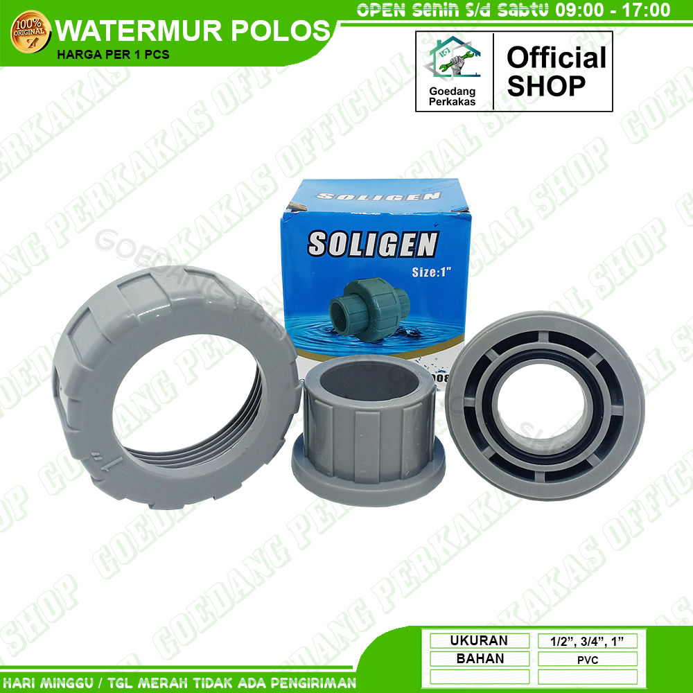 Jual Watermur Polos Pvc 1/2 3/4 1 Inch Soligen CN008 / Watermur Pipa Air | Shopee Indonesia