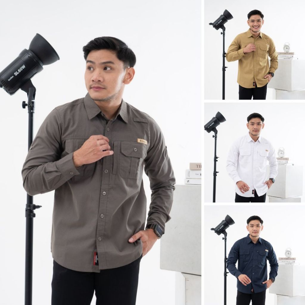 Jual Bakas store - Kemeja Lapangan Lengan Panjang Premium/Kemeja Kerja ...