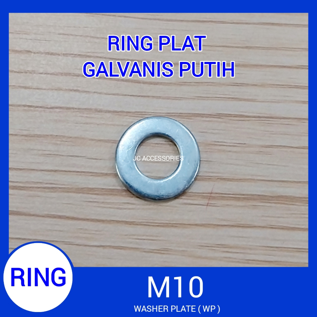 Jual RING PLAT M10 GALVANIS WP M10 WASHER PLAT WASHER PLATE 10mm 10 mm ...