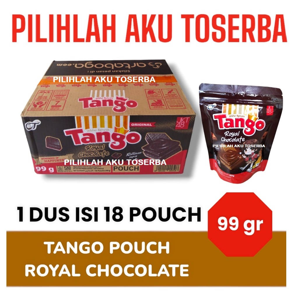 Jual WAFER TANGO POUCH CHOCOLATE 100 gr - (HARGA 1 DUS ISI 18 POUCH ...