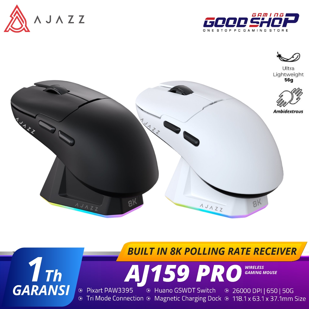 Jual Ajazz AJ159Pro | AJ159 Wireless Gaming Mouse With Dock | Shopee Indonesia
