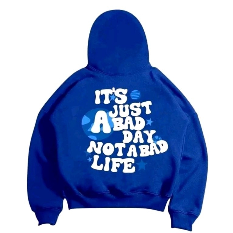 Jual HOODIE BOXY OVERSIZE ITS JUST BIRU | Shopee Indonesia