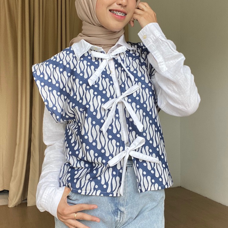 Jual Terpopuler Belia Vest Batik Pita Rompi batik Outer Batik Baju ...