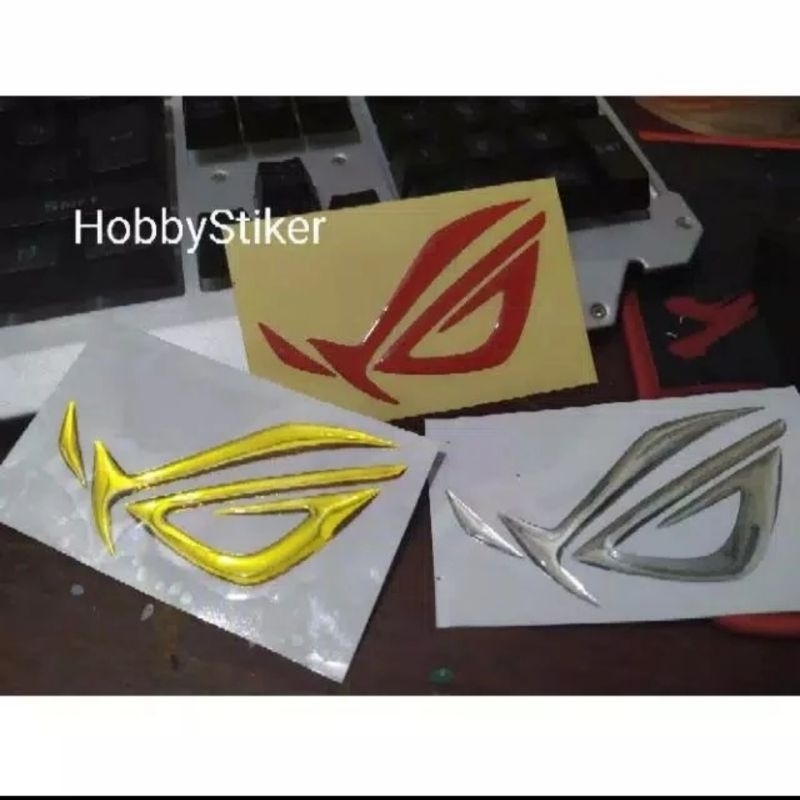 Jual Stiker Logo ASUS ROG replublic of gamer timbul | Shopee Indonesia