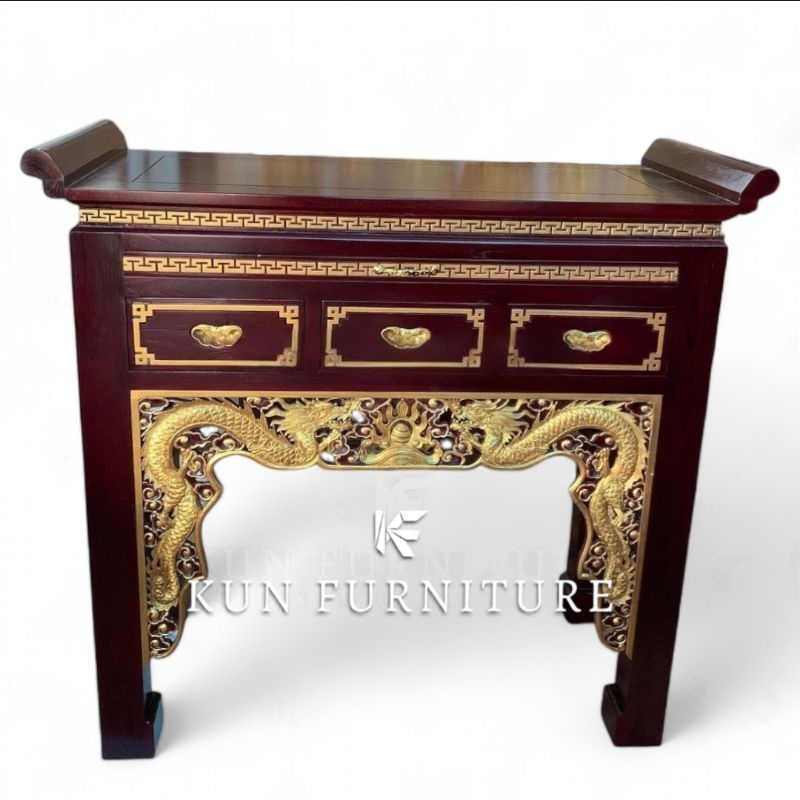 Jual MEJA ALTAR SEMBAHYANG KAYU JATI MEJA SEMBAHYANG UKIRAN NAGA 108 CM ...