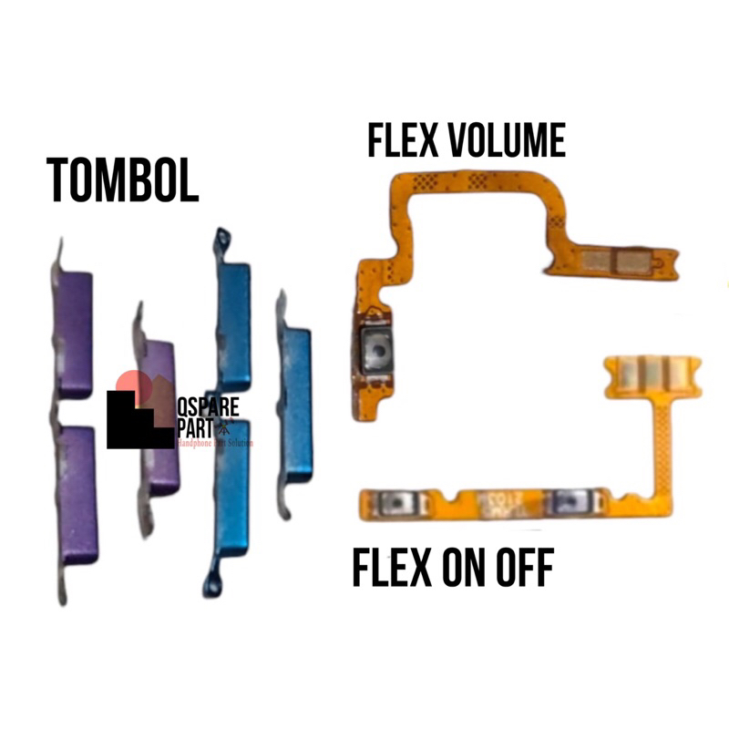 Jual Tombol Flexible on off volume Realme 5 original Satu Set | Shopee Indonesia
