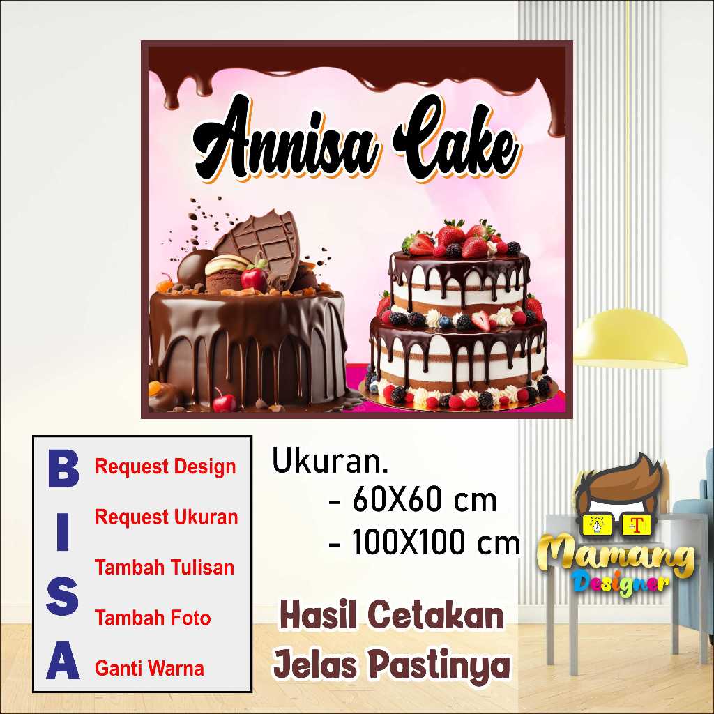 Jual Cetak Spanduk Banner Untuk Toko Kue atau Cake bb | Shopee Indonesia