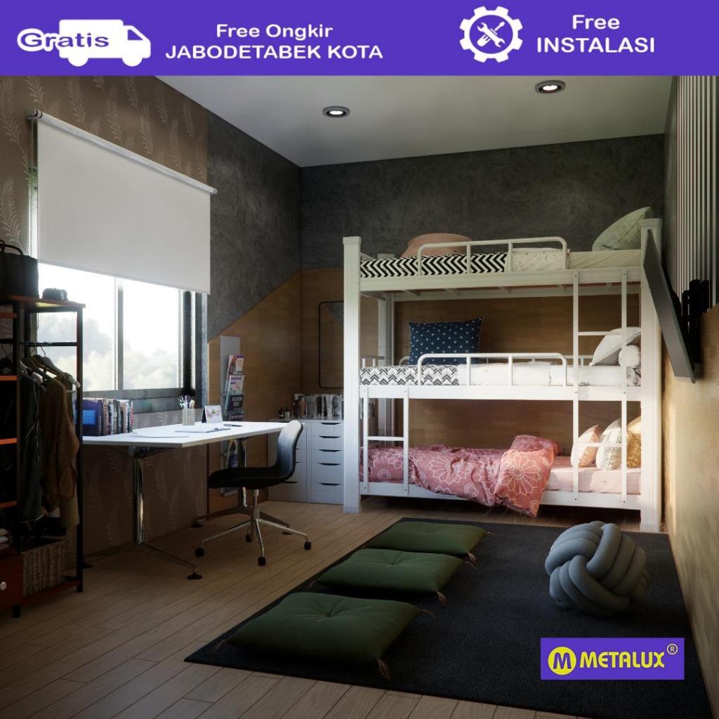 Jual METALUX IWATE - Ranjang Susun Besi 3 Tingkat | Divan Susun 3 ...